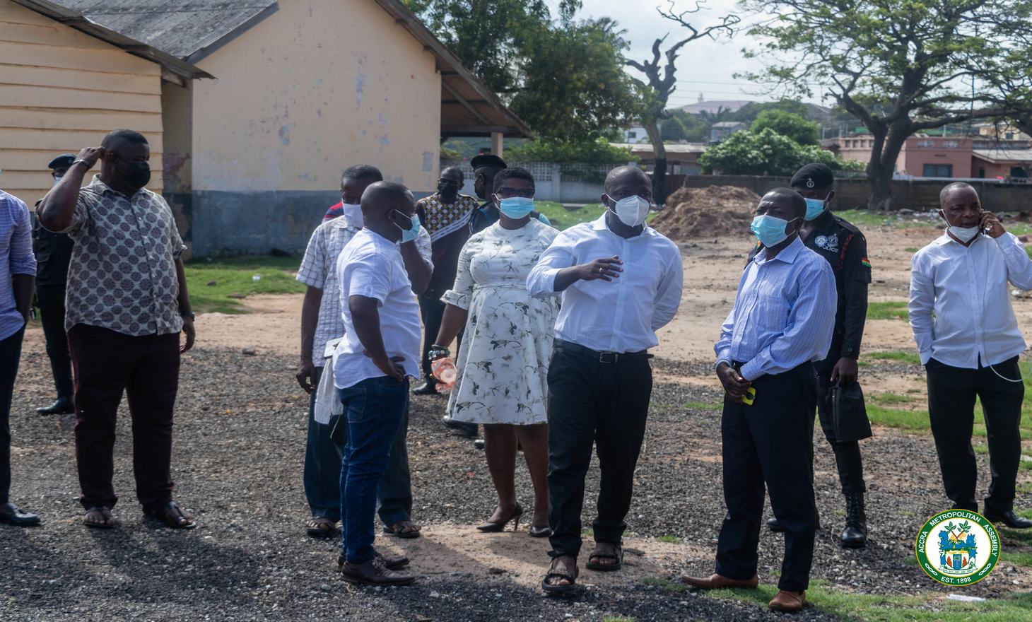 AMA - AMA boss inspects site for library project at Mamprobi Sempe 1