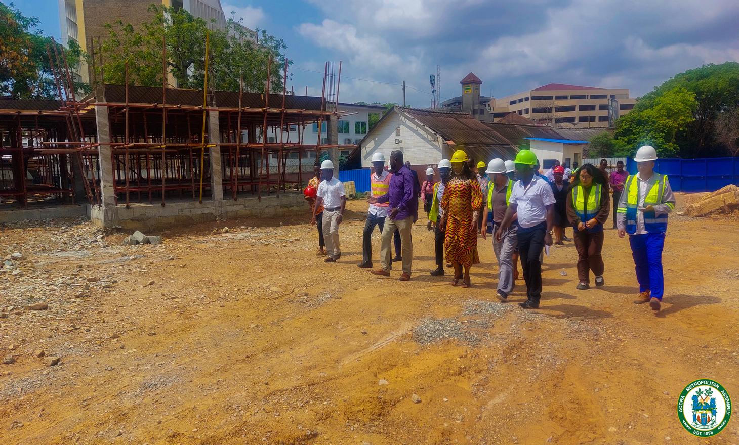 AMA - Mayor of Accra inspects ongoing construction of Independence ...